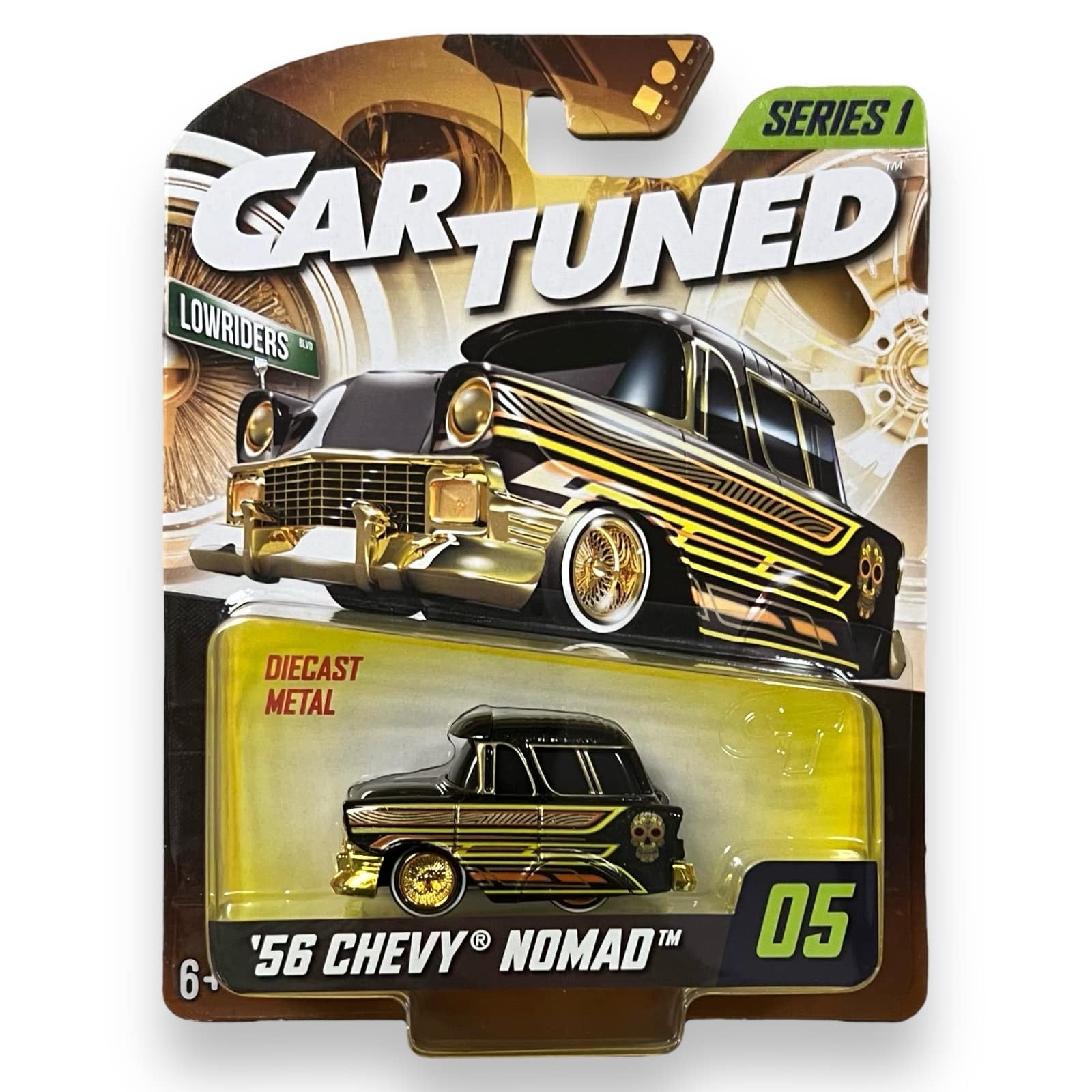 Car-Tuned Series 1 1956 Chevy Nomad Lowrider-Day of the Dead (Black ...